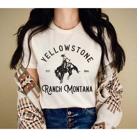 TeriH | Shirts | Yellowstone Ranch Montana White Shirt Rodeo Shirt ...